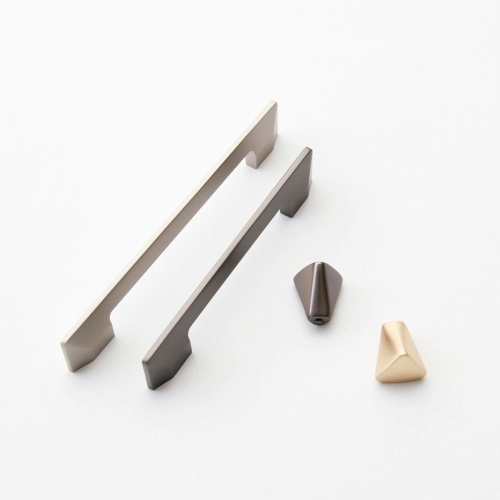 Maxery Unique Zinc Alloy triangular Cabinet Handles Satin Nickel/Gold ...